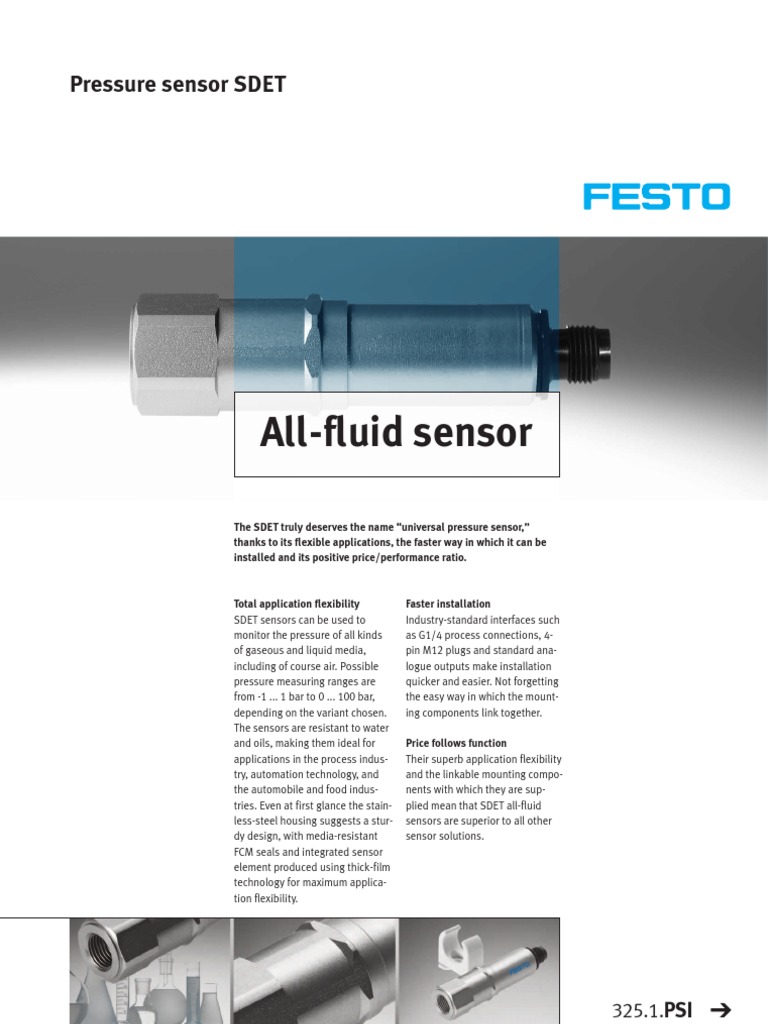 Pressure Sensor SDET | PDF | Sensor | Electrical Engineering