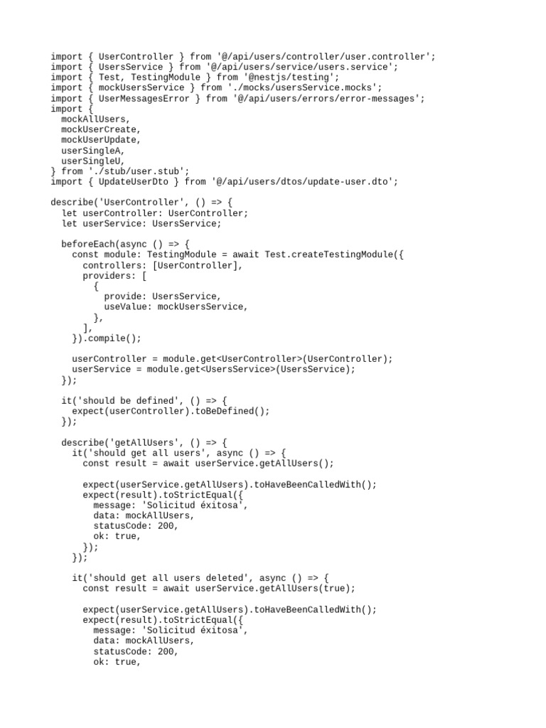 User Controller | PDF