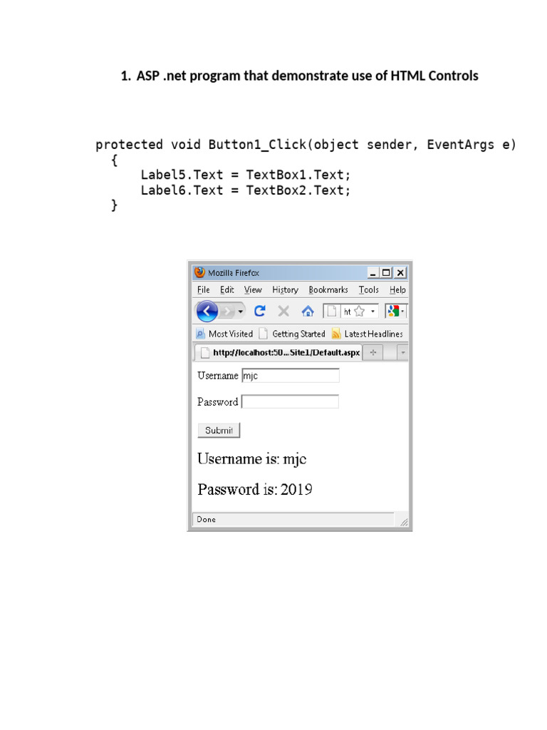 All ASP - Net Practicals | PDF