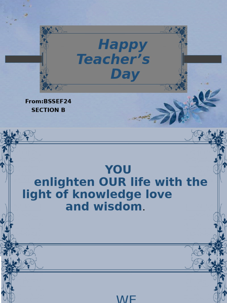 Happy Teachers Day ! | PDF