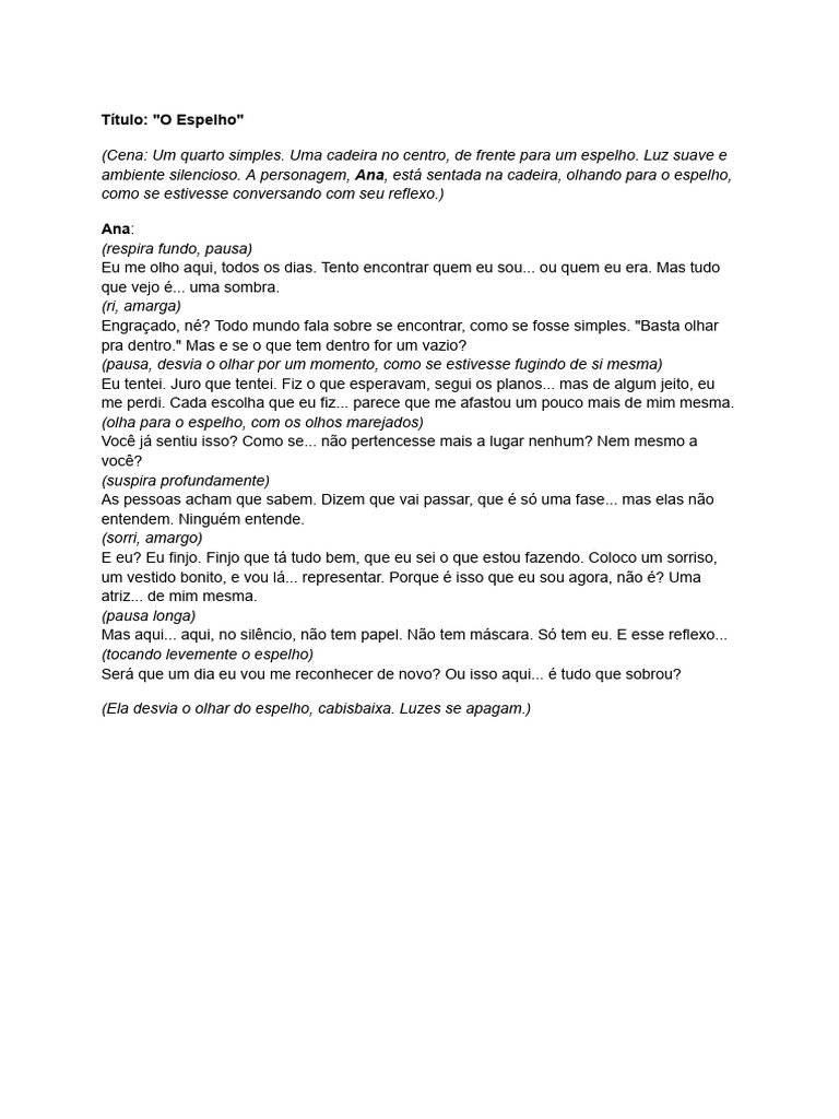 Título_ _O Espelho_ | PDF