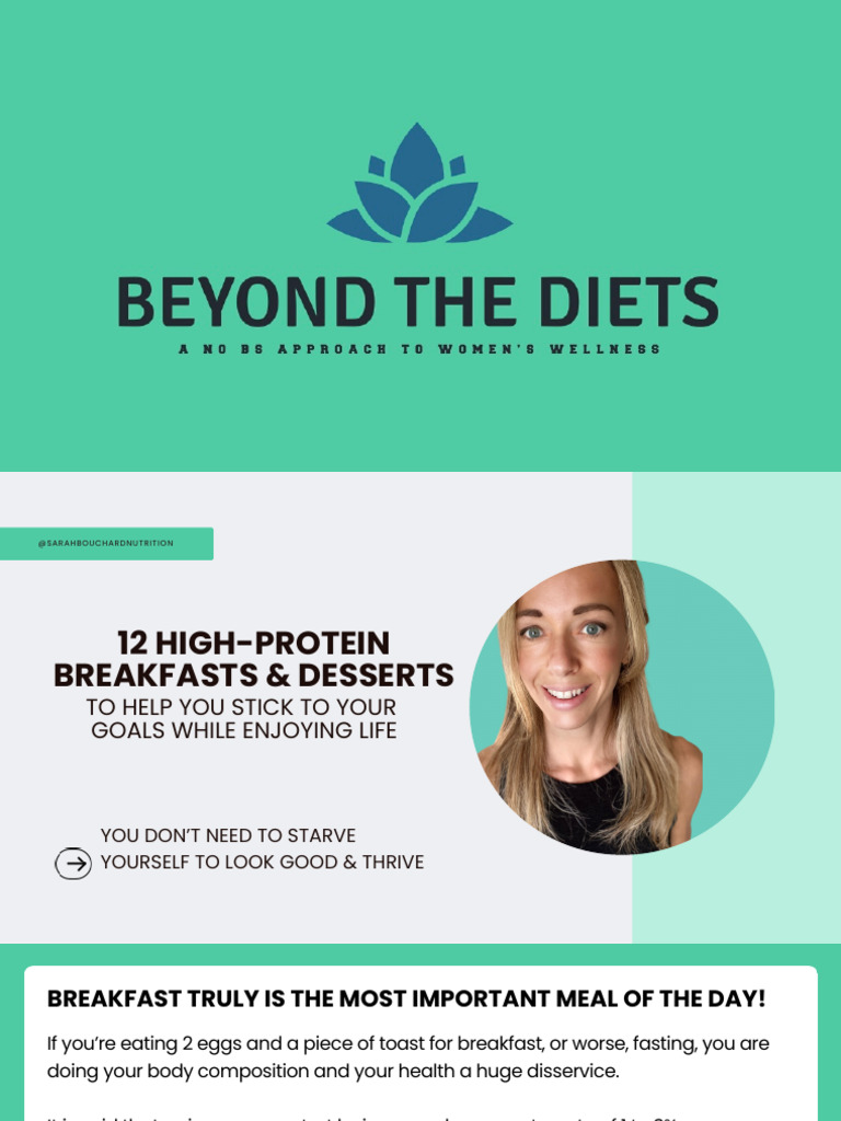 High-Protein Breakfasts & Desserts | PDF | Cakes | Pancake