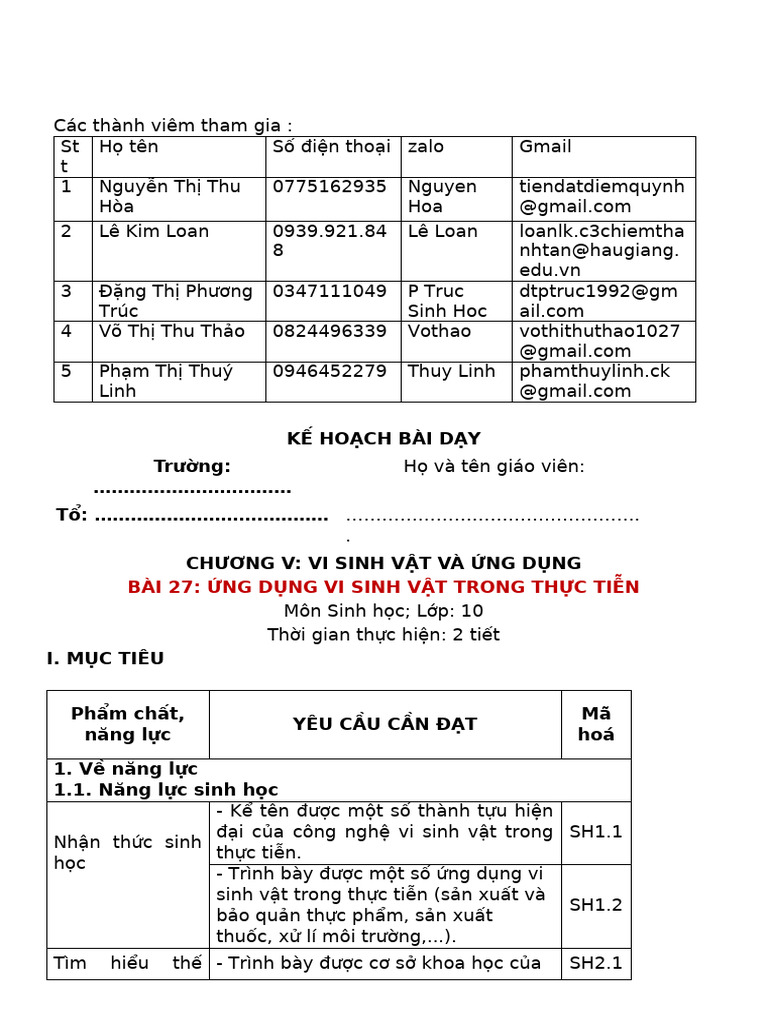 KHBD - SGK - SH10 - Bài 27 | PDF