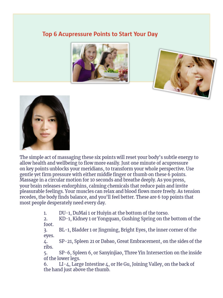 6 Acu Points | PDF | Massage | Self-Improvement