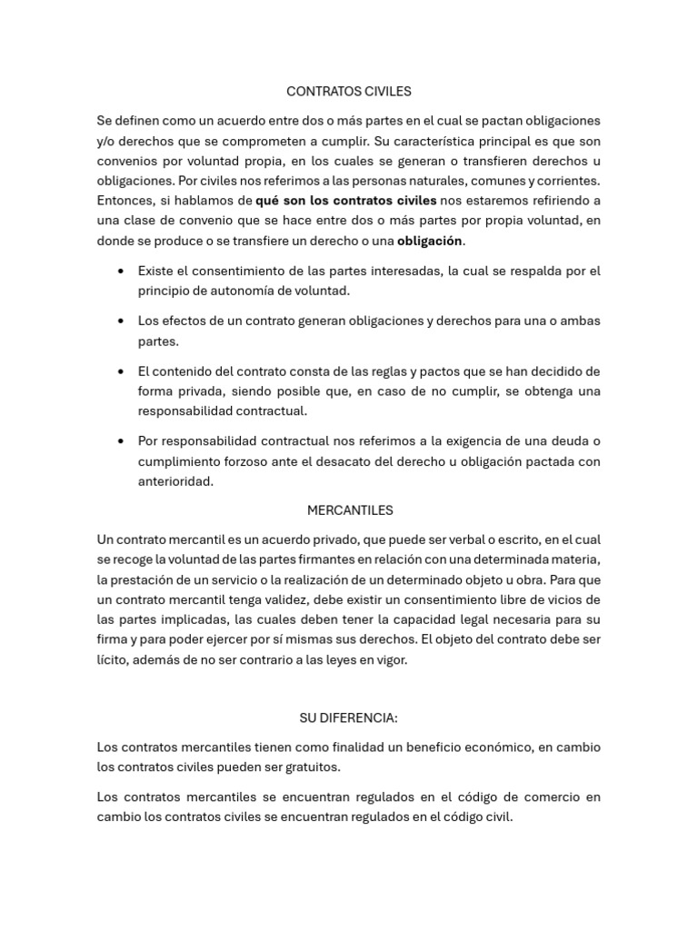 CONTRATOS CIVILES | PDF