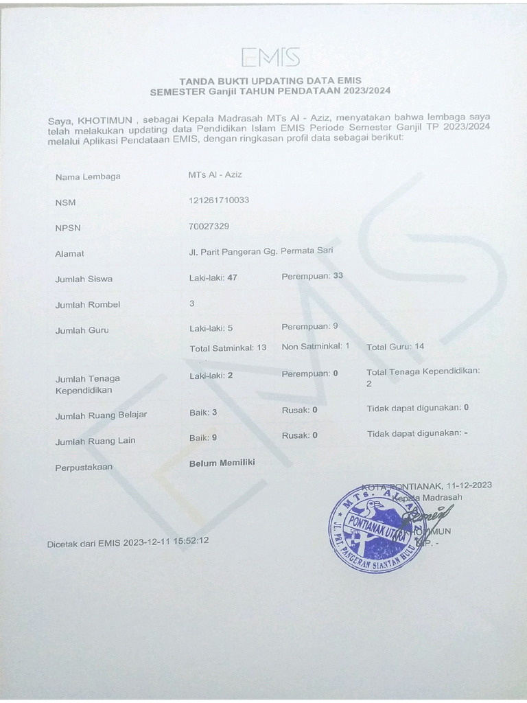 BAP Emis 23-24 | PDF