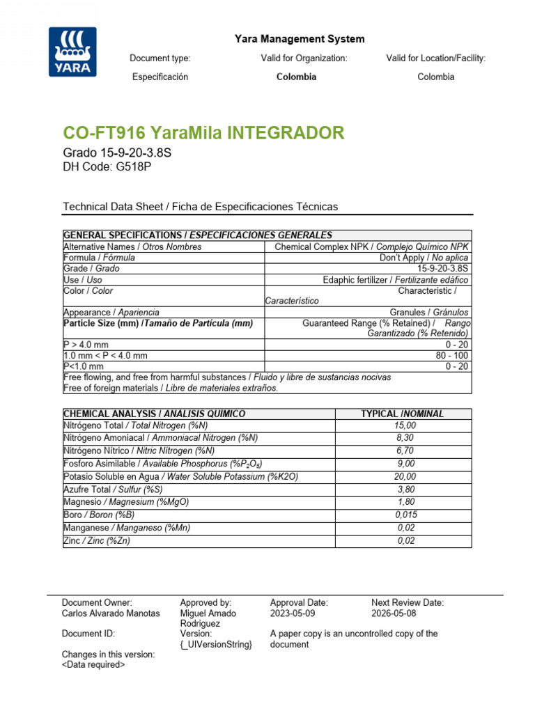 Co Ft 916 Yaramila Integrador | PDF