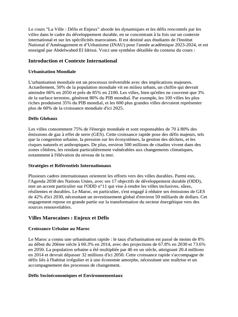 Cours Planification | PDF