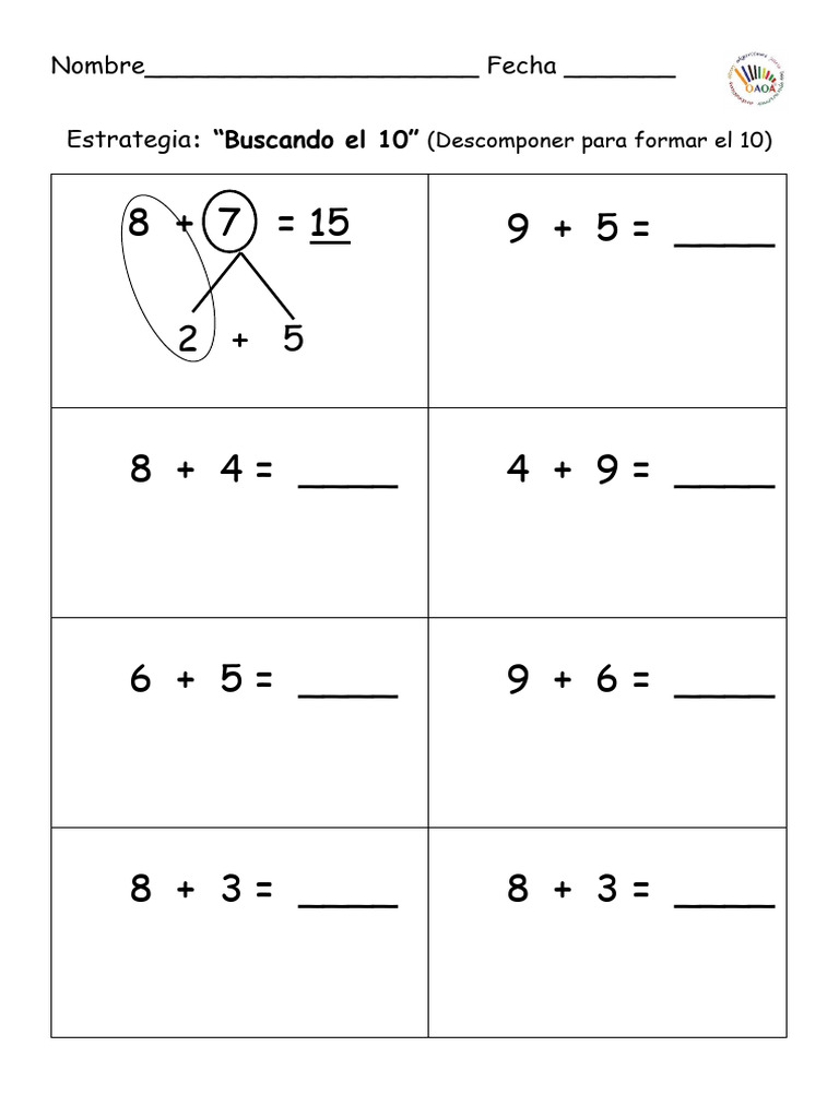 1º.BUSCANDO EL 10 J DOBLES M-1 y RELACIÓN SUMA Y RESTA | PDF