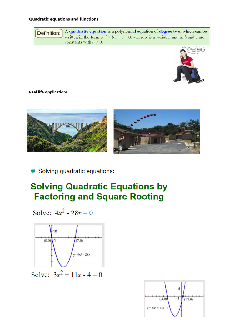 Quadratic Equations and Functions | PDF