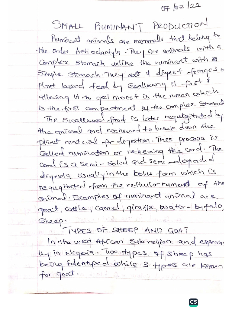 First semester ANS 537 complete note | PDF