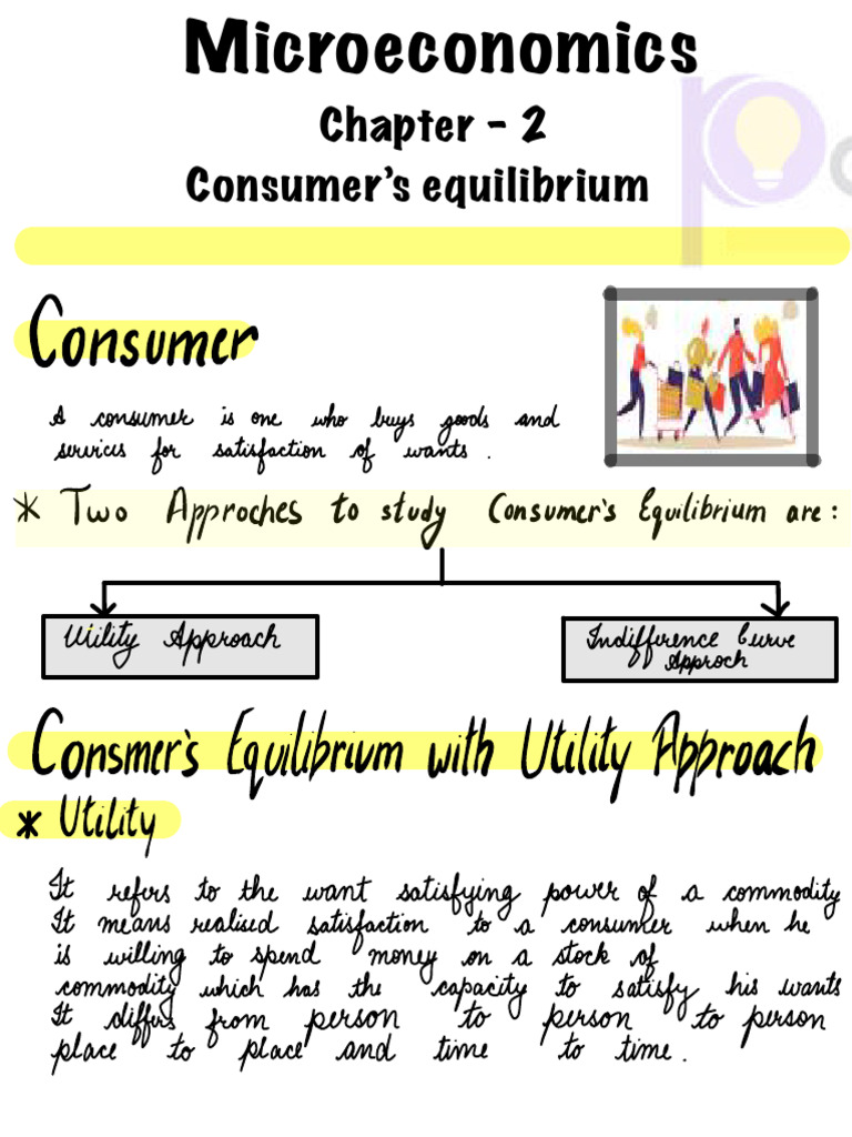 Infinite Study - Consumer's Equilibrium - Microeconomics - Economics | PDF