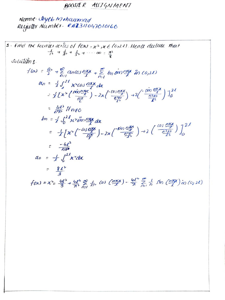 Maths Booster Assignment | PDF