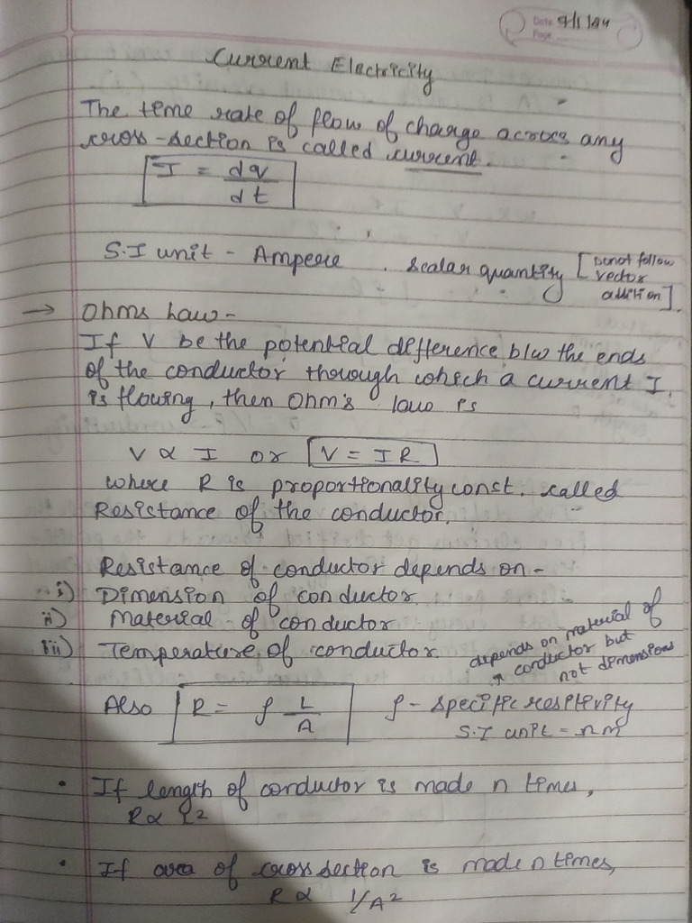 current electricity | PDF