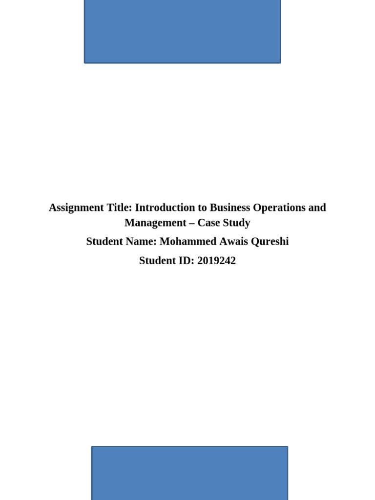 Awais Qureshi Case Study | PDF