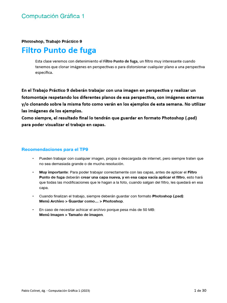 9 - TP9 Filtro Punto de Fuga | PDF