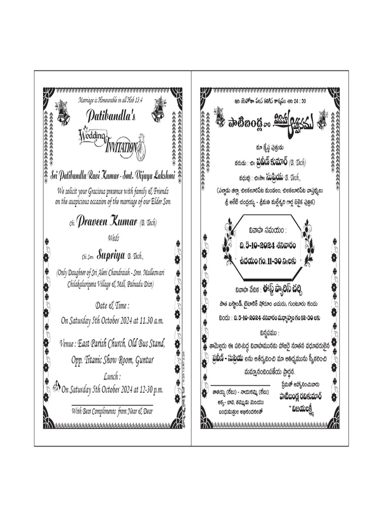 Patibandla Card | PDF