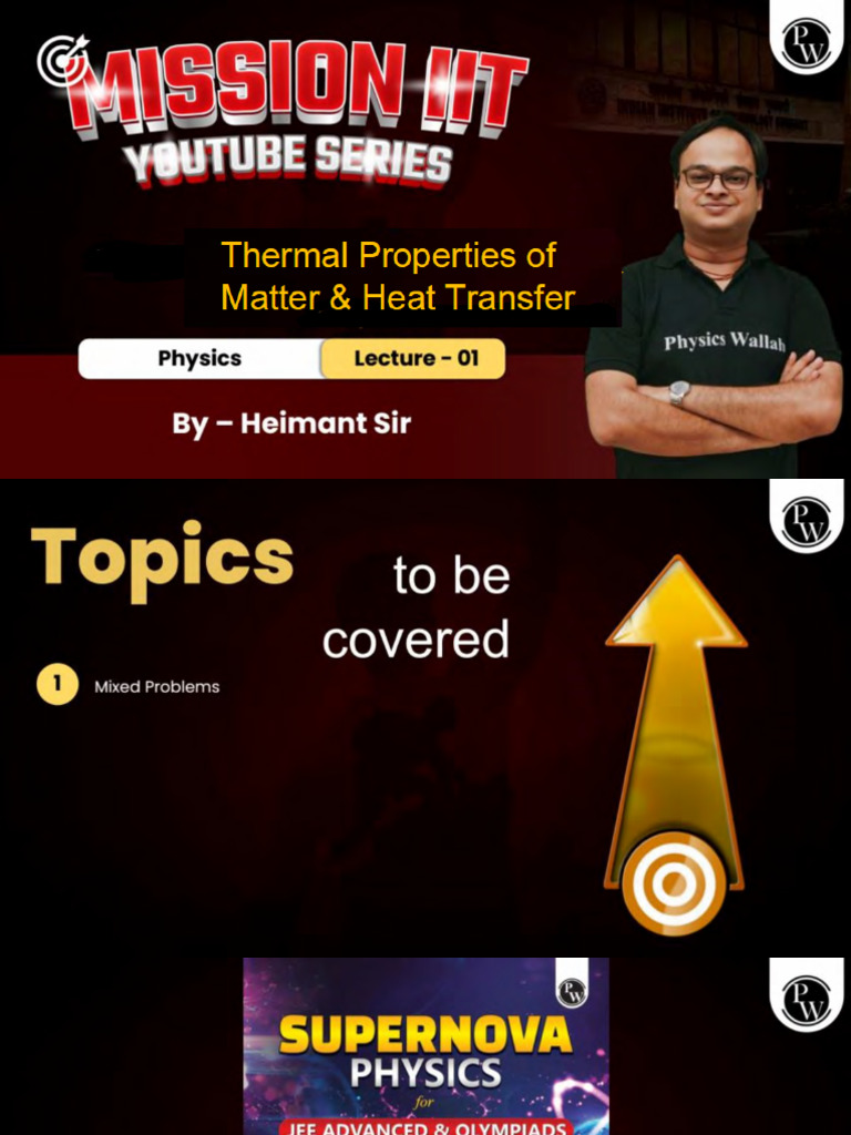 Thermal Properties of Matter & Heat Transfer Toughest PYQs Class | PDF