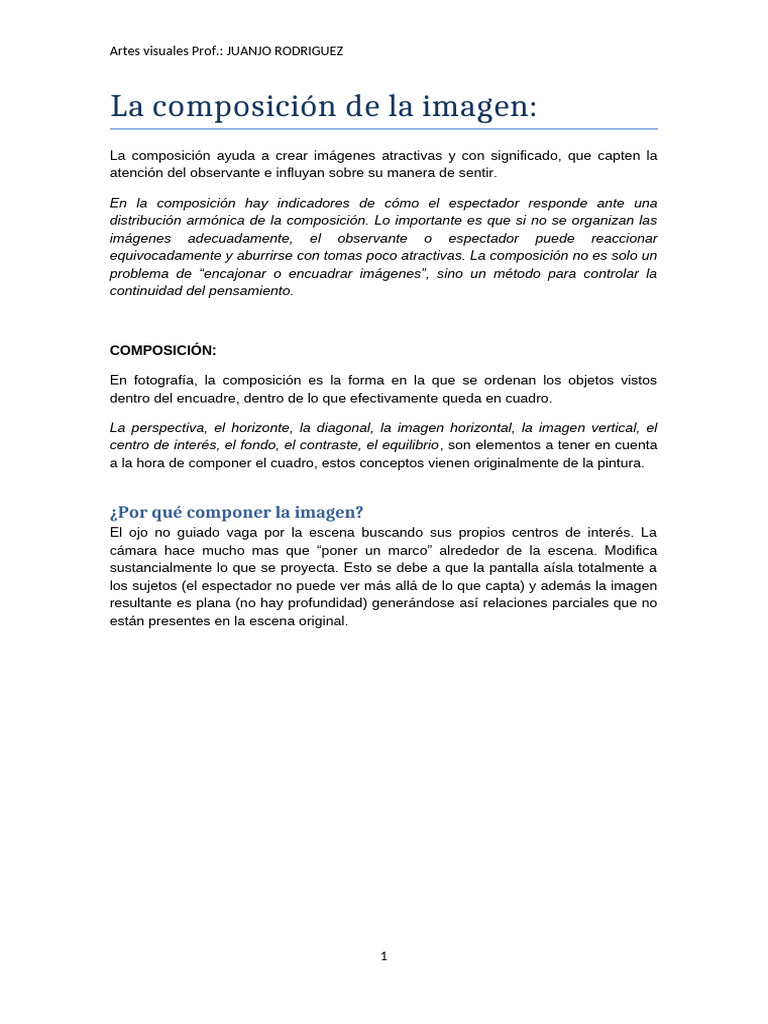 LEYES DE LA COMPOSICION 1 | PDF