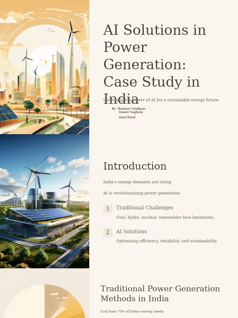 AI Solutions in Power Generation: Case Study in India: Unlocking The Power of AI For A ...