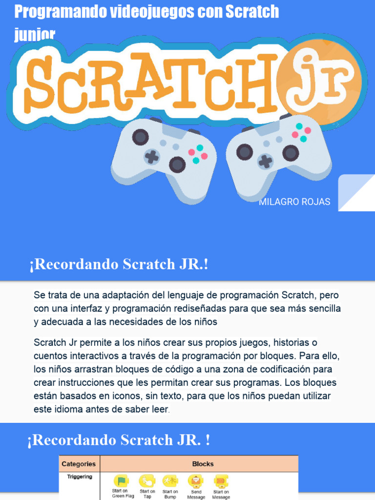 Programando Videojuegos Con Scratch Junior | PDF