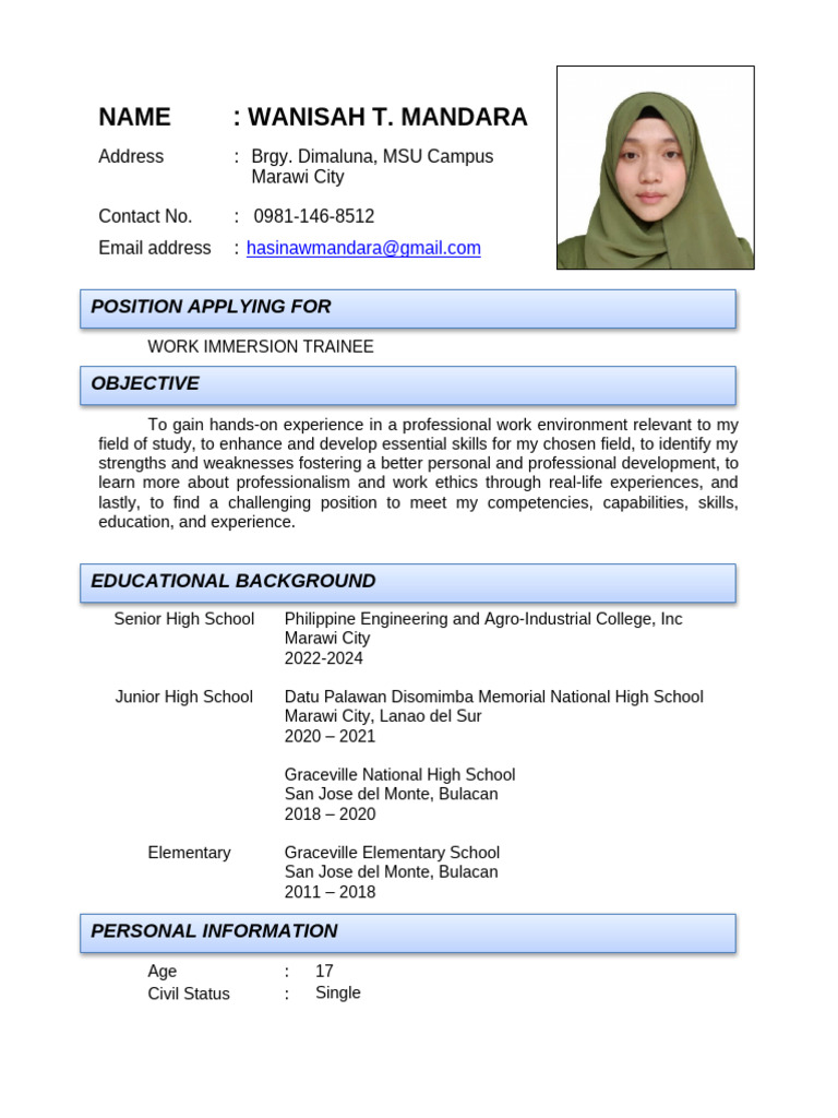 Resume Final (Mandara) | PDF