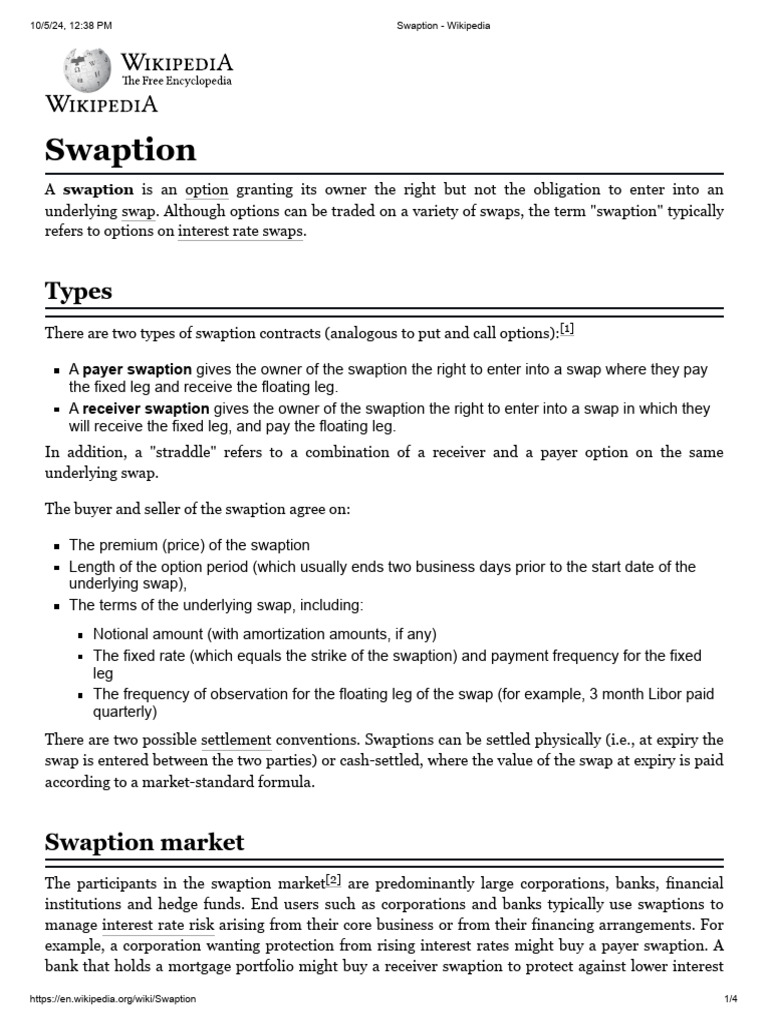 Swaption | PDF