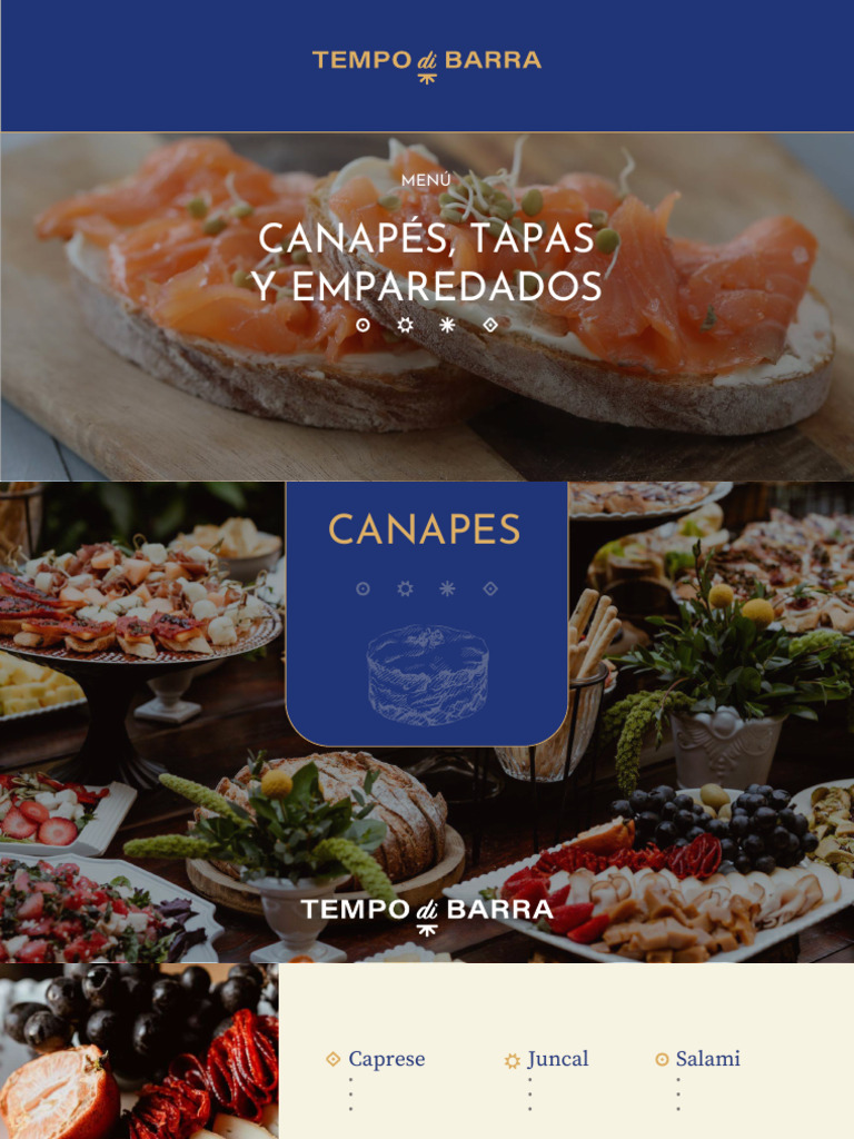 Menu Canapes Tapas y Carnes Frias Compressed | PDF