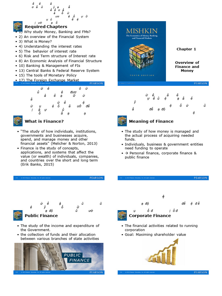 Slide Chapter 1 Overview Of Finance And Money Pdf