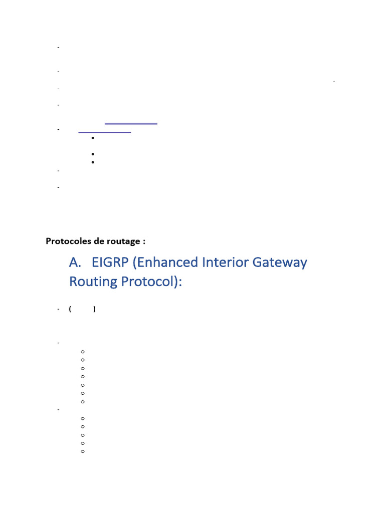 Résumé CCNP Routing Switching (EIGRP-OSPF-BGP) | PDF