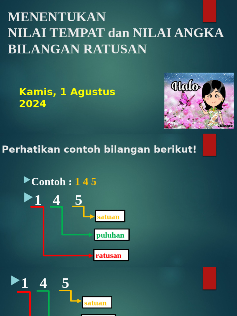 Matematika Nilai Tempat&Nilai Angka Kamis, 1 Agt 2024 | PDF