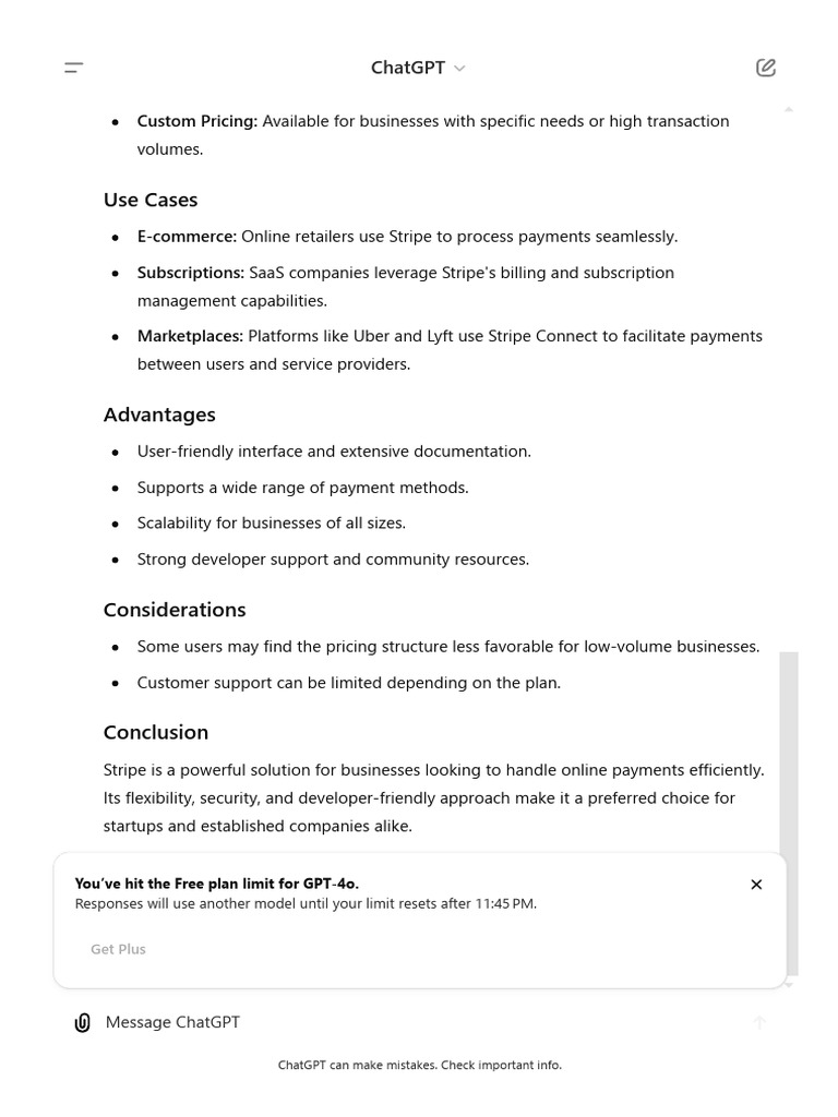 Stripe Payment Processing Details | PDF