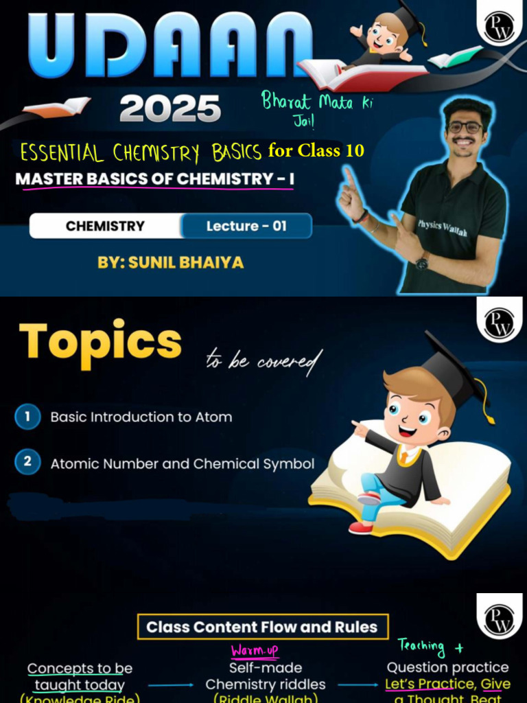Chemistry Basics For Class 10 Notes - Udaan 25 | PDF