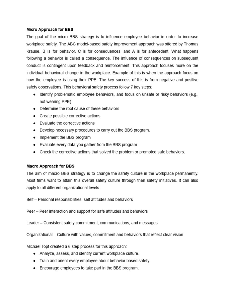 Micro Approach For BBS | PDF