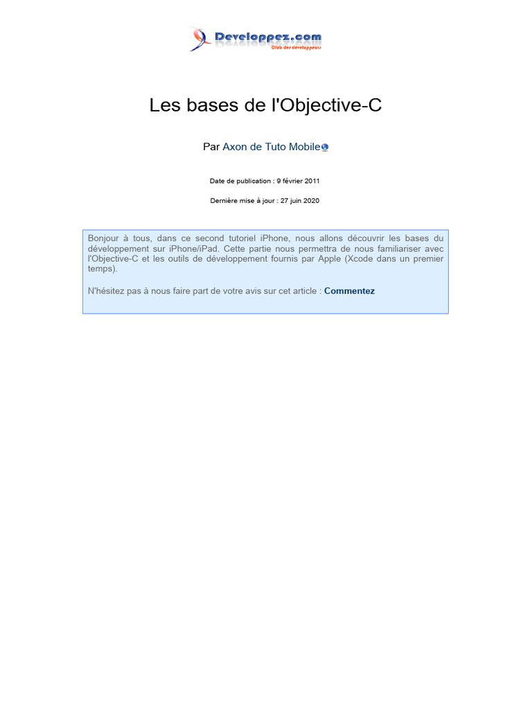A Renouard Base Objective C | PDF