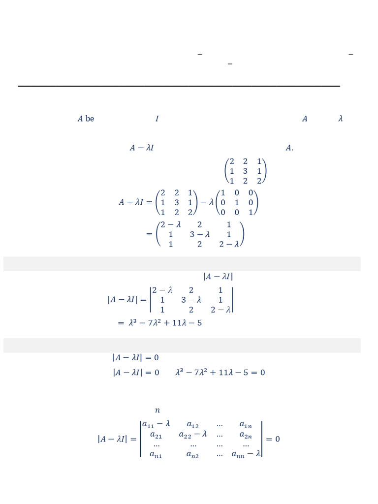 Eigen Value and Eigen Vectors Part 1 | PDF