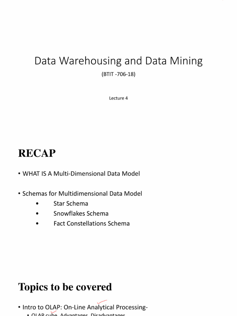 Dwm Lecture 4 -Unit 1 | PDF