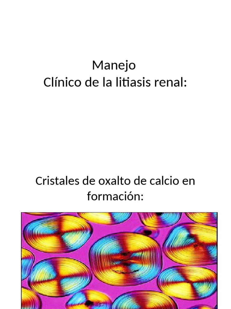 Manejo de Litiasis Renal y Dieta | PDF | Wellness