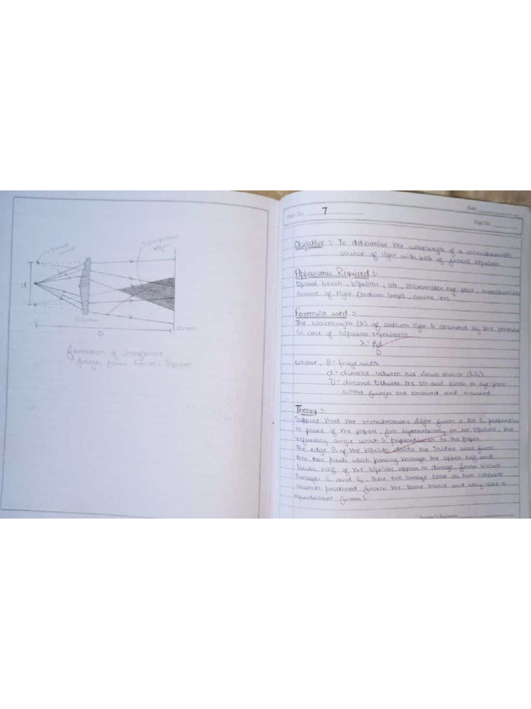 Exp 8 Fresnel Biprism | PDF