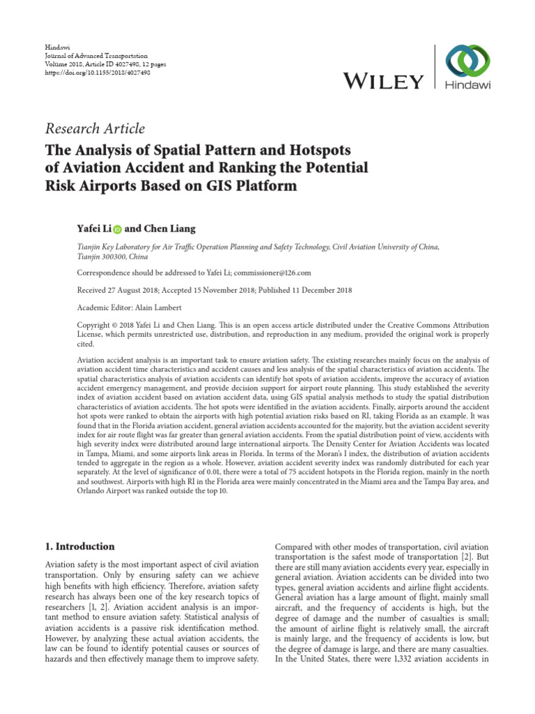 The Analysis of Spatial Pattern and Hotspots of Av | PDF
