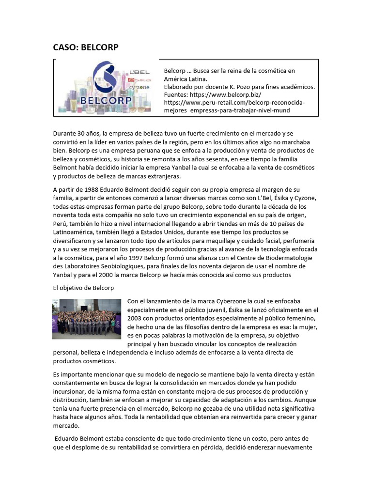 Caso Práctico 5 Belcorp - MKT | PDF