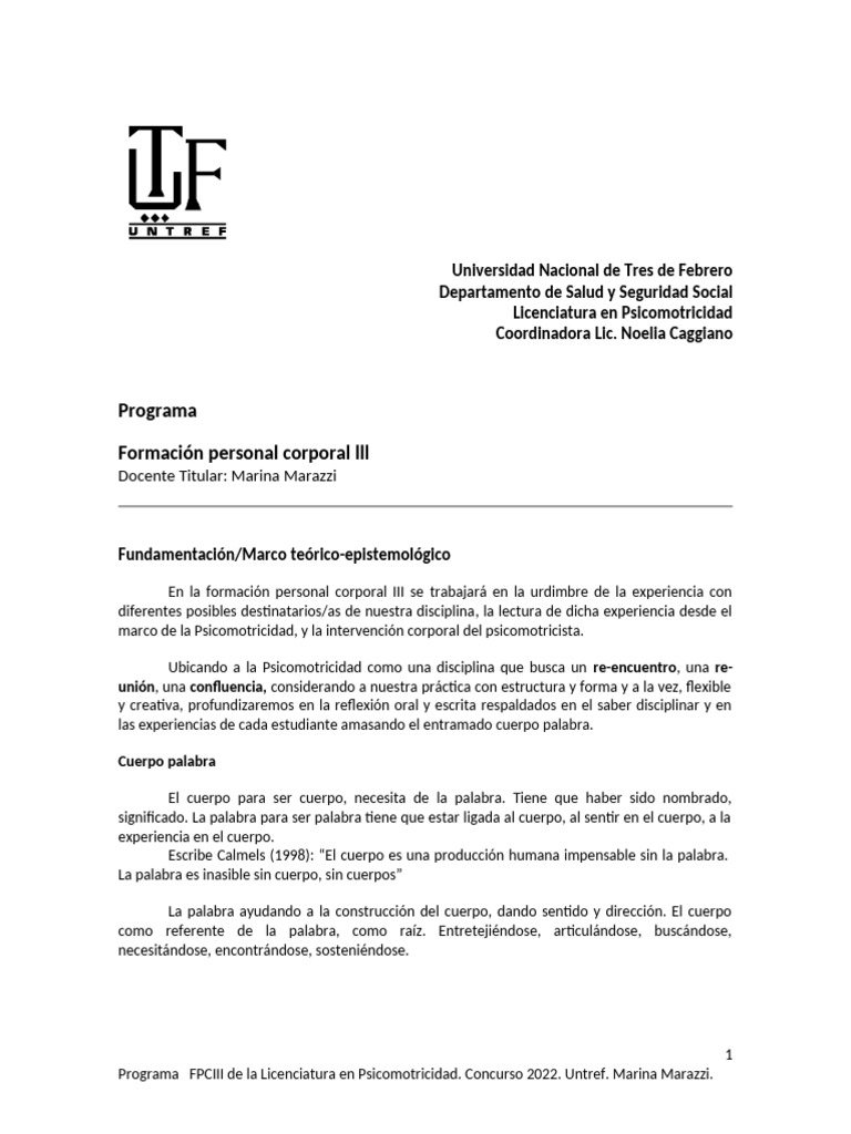 Programa - FPC - 3 2023 | PDF