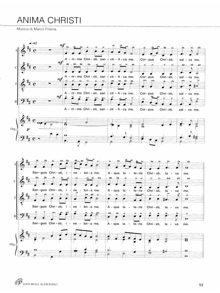 Anima Christi - Marco Frisina - 230430 - 184838 | PDF