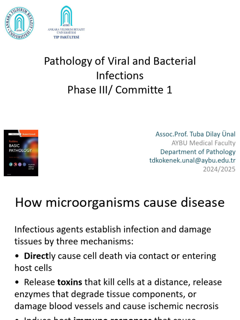Pathology of Viral and Bacterial Infections Phase III/ Committe 1 | PDF