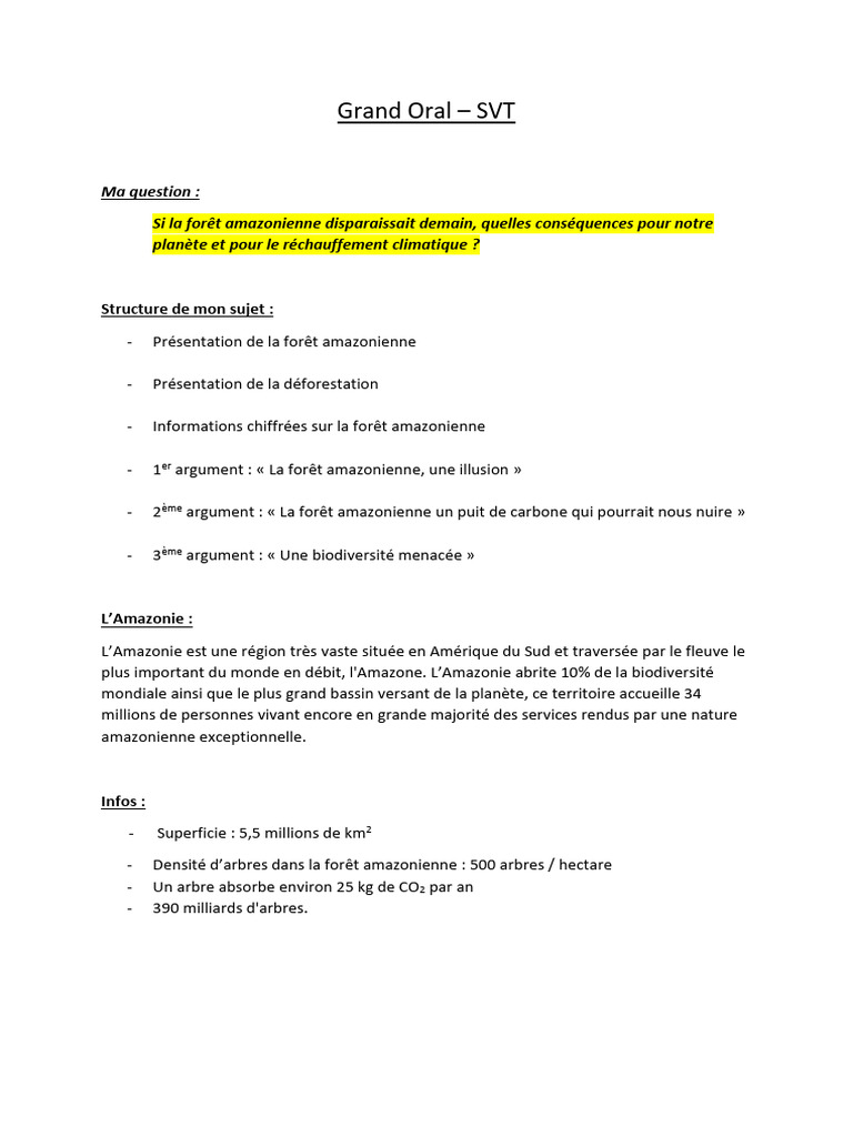 La Forêt Amazonienne | PDF