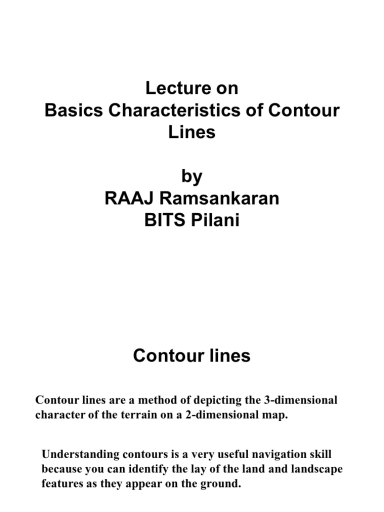 Basics of Contours | PDF | Contour Line | Valley