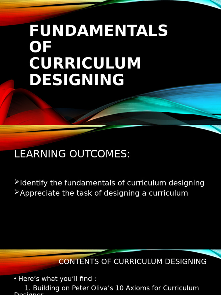 Fundamentals-of-Curriculum-Designing | PDF