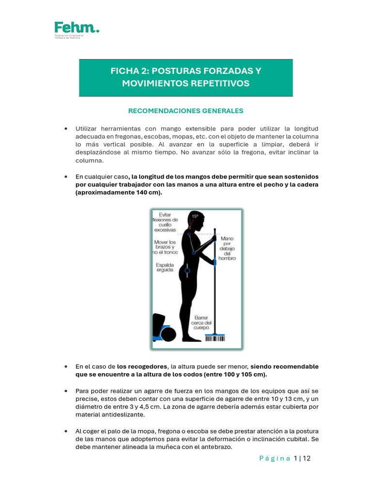 Ficha 2 - Posturas Forzadas y Movimientos Repetitivos | PDF