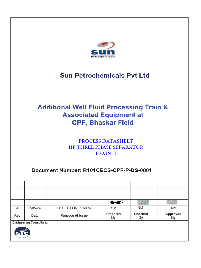 HP Three Phase Separator-V-201 Rev A | PDF