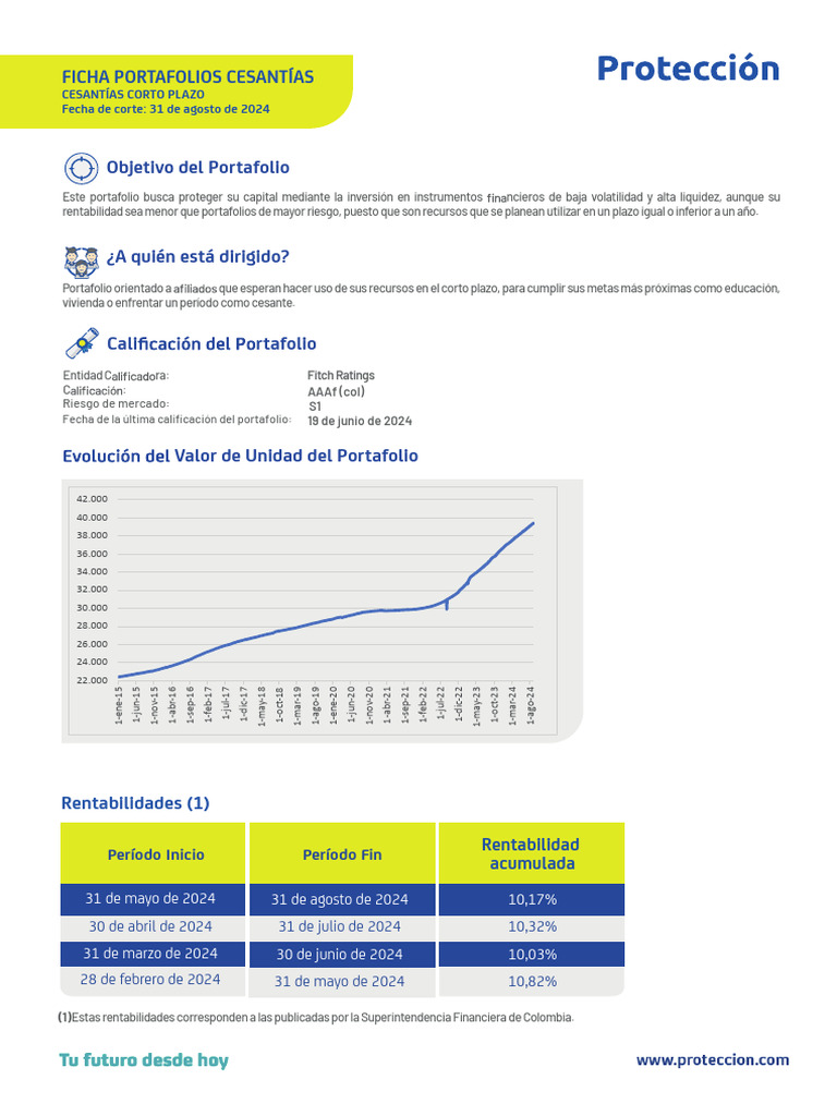 Ficha T Cnica Cesant As Corto Plazo Agosto 2024 | PDF